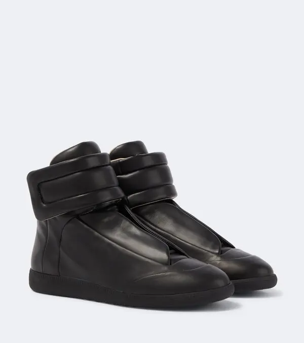 MAISON MARGIELA Future Leather High-top Sneakers - Black