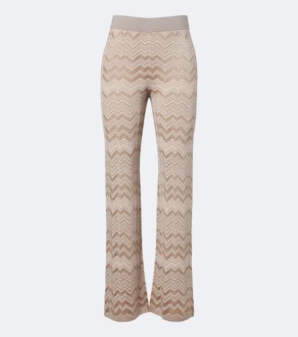 Missoni Zigzag Flared Pants - Beige