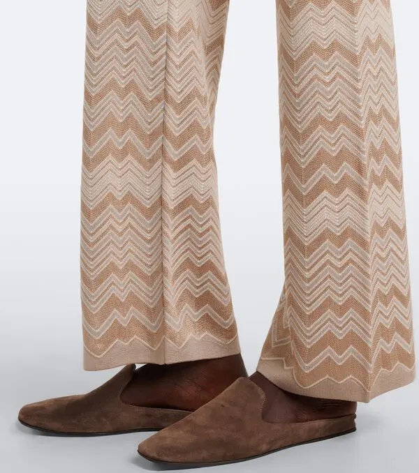 Missoni Zigzag Flared Pants - Beige
