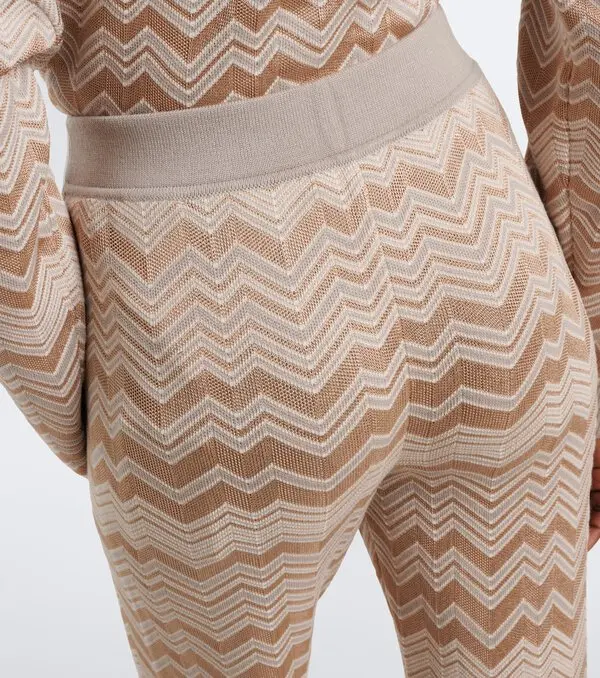 Missoni Zigzag Flared Pants - Beige