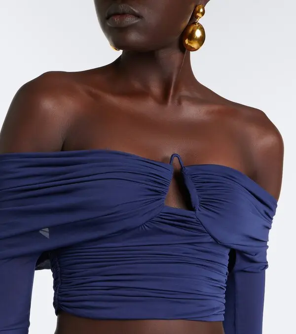 Christopher Esber Marin Draped Off-shoulder Top