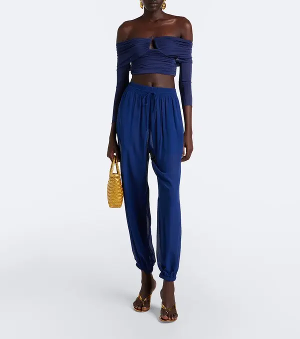 Christopher Esber Marin Draped Off-shoulder Top