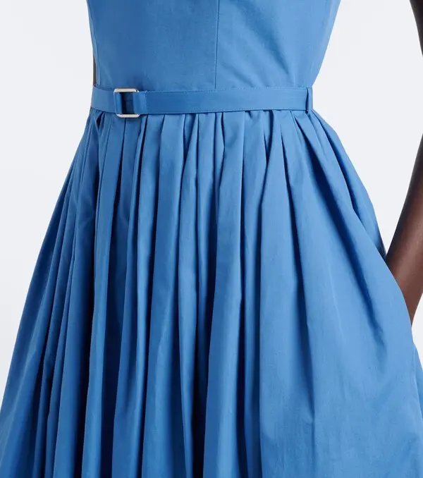EMILIA WICKSTEAD Eglantine Belted Cotton Poplin Midi Dress