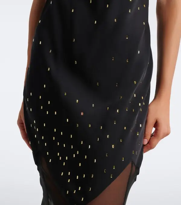 Rabanne Embellished Chiffon Maxi Dress