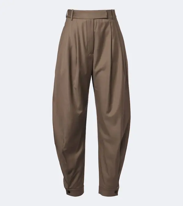 RÓHE R�he Virgin Wool Balloon Pants - Brown