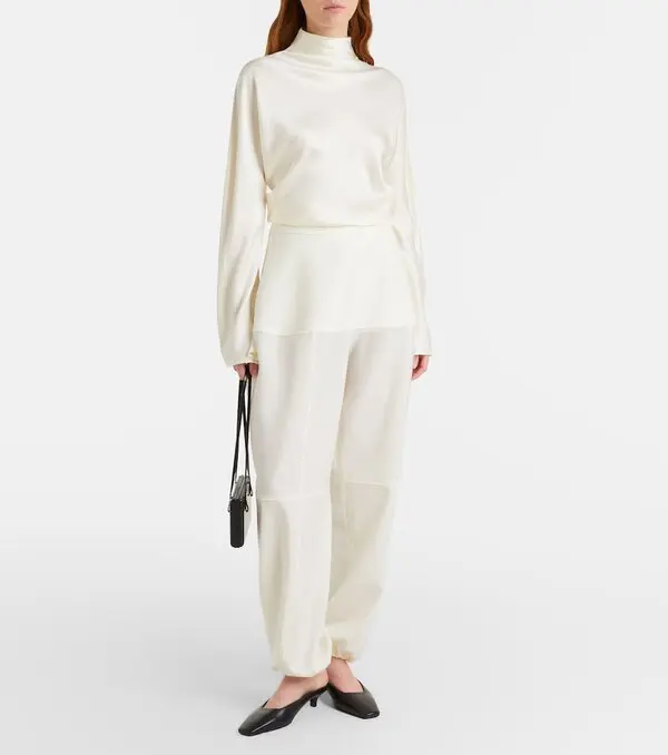 RÓHE Virgin Wool Balloon Pants - White