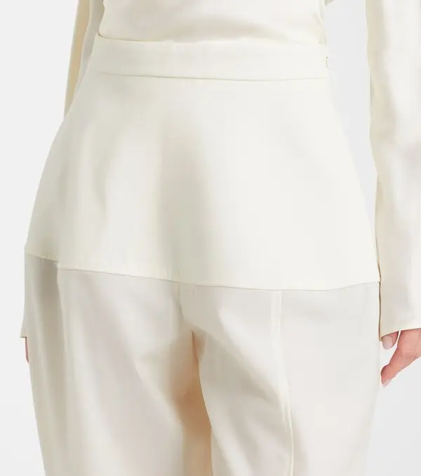 RÓHE Virgin Wool Balloon Pants - White