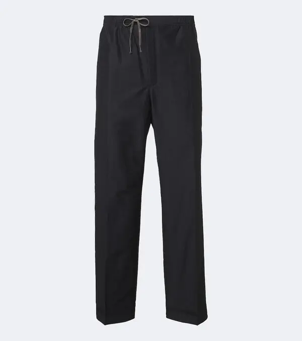 MAISON MARGIELA Cotton And Silk-blend Straight Pants - Blue