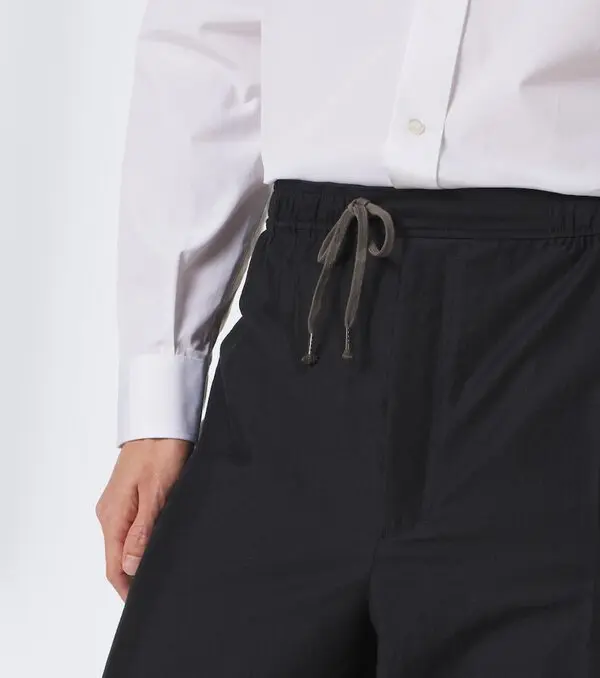 MAISON MARGIELA Cotton And Silk-blend Straight Pants In Dark