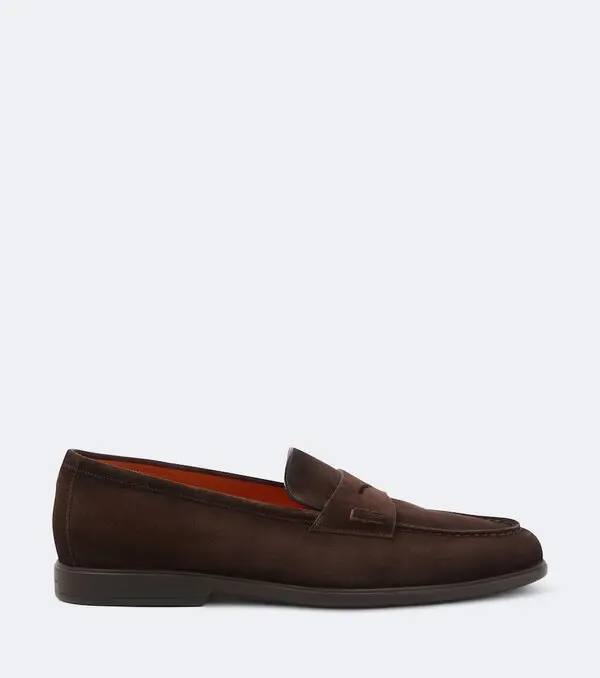 Santoni Milo Suede Penny Loafers