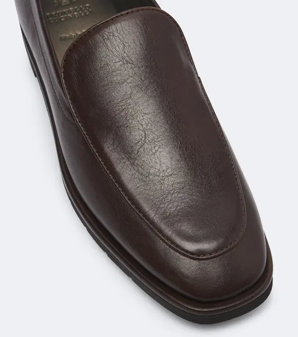 Brunello Cucinelli Monili Leather Loafers