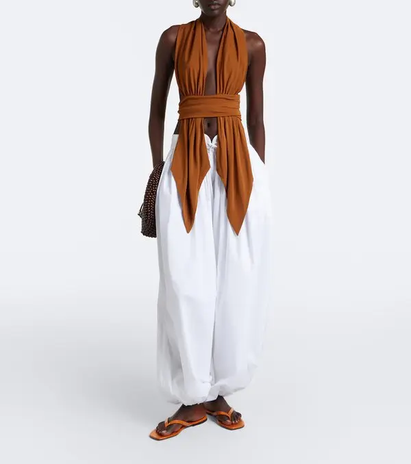 Christopher Esber Scarf Halterneck Jersey Top