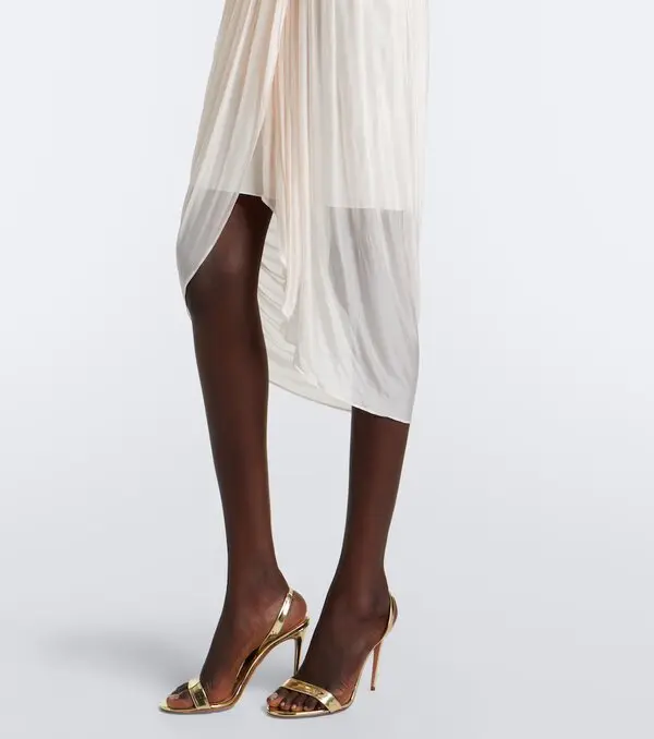Balmain Draped Asymmetrical Midi Dress
