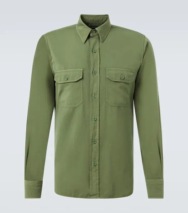TOM FORD Cotton And Silk Shirt - Green