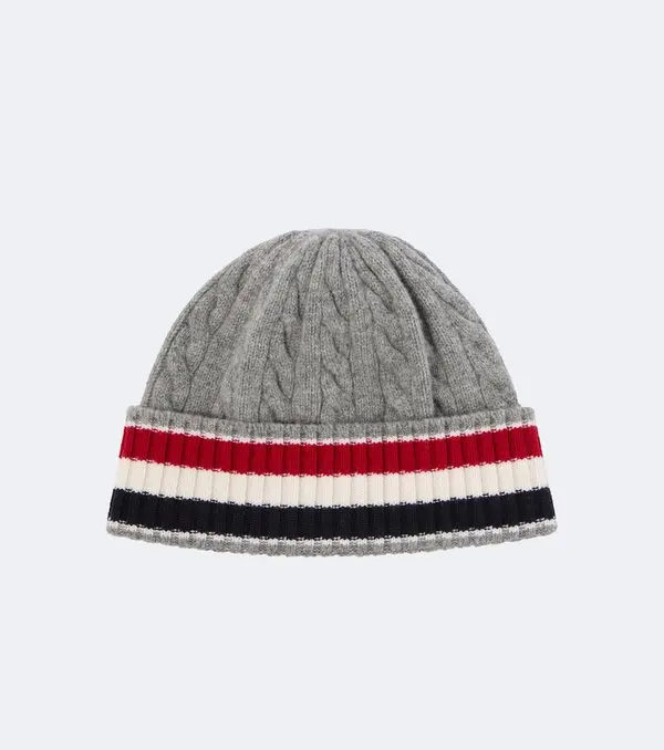 Thom Browne Virgin Wool Beanie - Grey