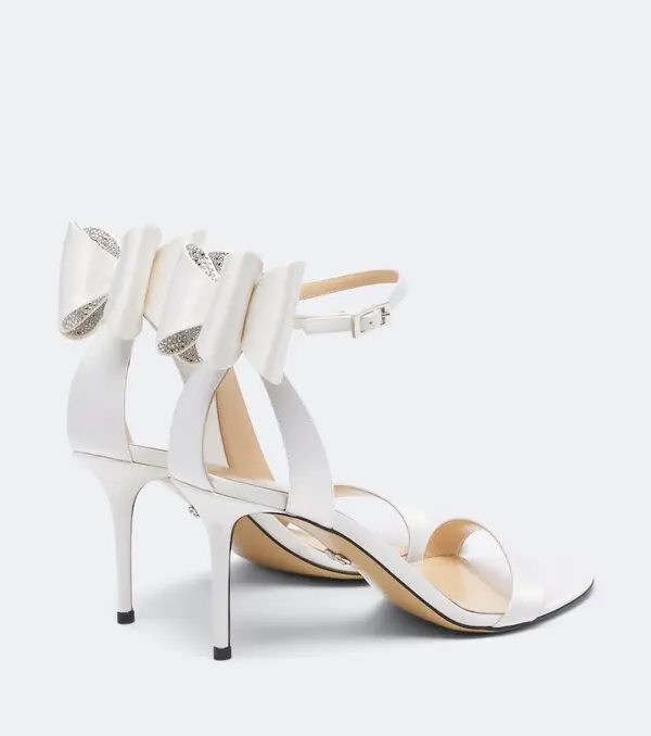 Mach & Mach Embellished Satin Sandals