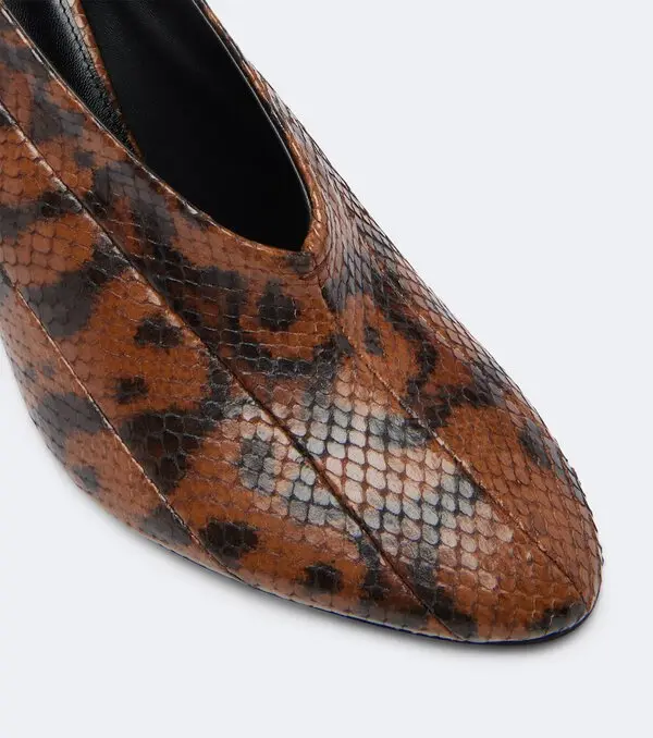 Proenza Schouler Snake-effect Leather Pumps