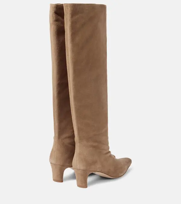 Staud Wally Suede Knee-high Boots - Beige