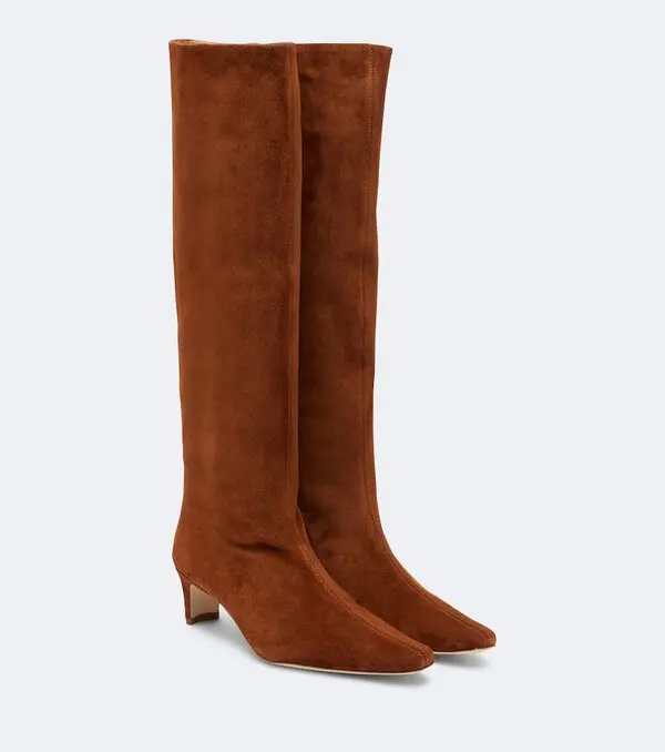 Staud Wally Suede Knee-high Boots - Brown