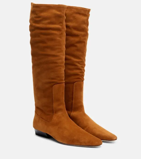 Staud Wally Suede Knee-high Boots - Brown