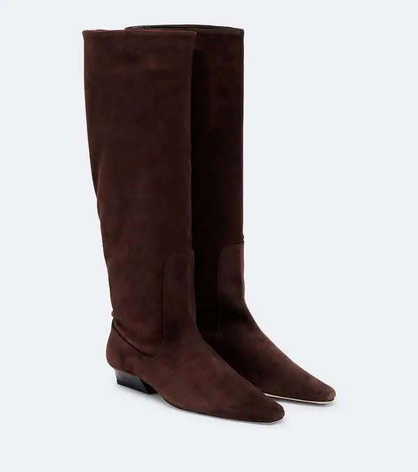 Staud Wally Suede Knee-high Boots - Brown