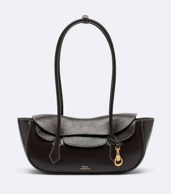 Polo Ralph Lauren Leather Shoulder Bag - Brown