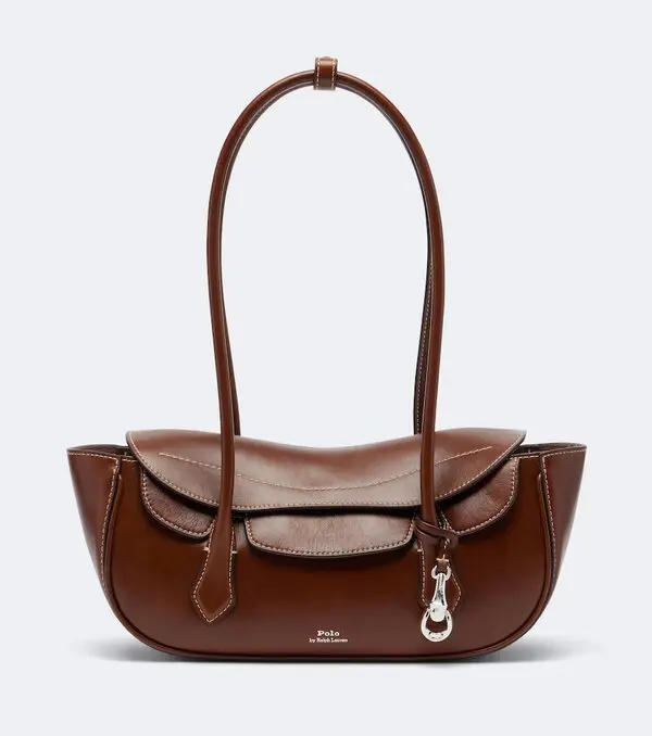Polo Ralph Lauren Polo Blaze Small Leather Shoulder Bag - Brown