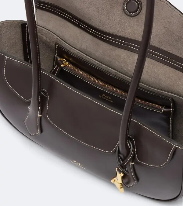 Polo Ralph Lauren Leather Shoulder Bag - Brown