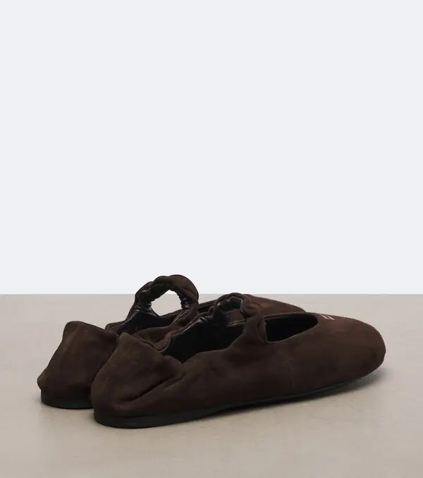 Miu Miu Suede Mary Jane Flats