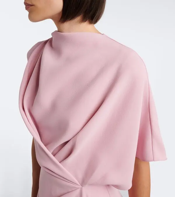 ROKSANDA Elva Asymmetric Crêpe Midi Dress - Pink