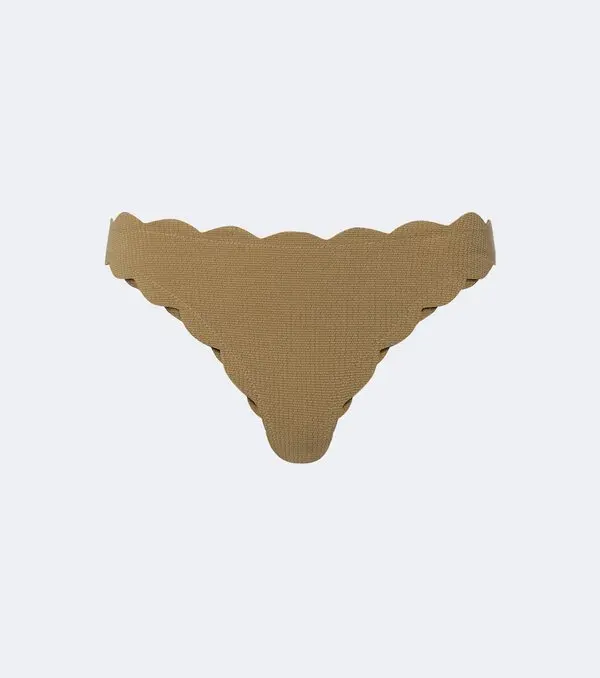 Marysia Antibes Scalloped Bikini Bottoms - Beige