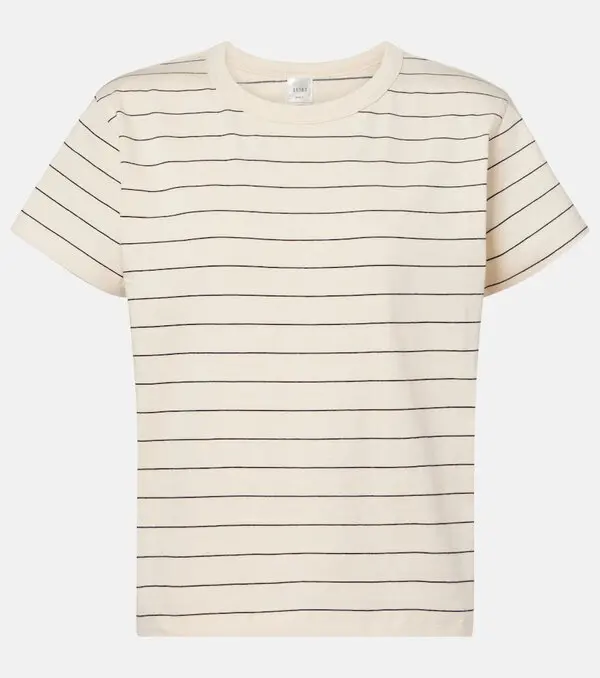 LESET Margo Cotton Jersey Crewneck T-shirt - Beige