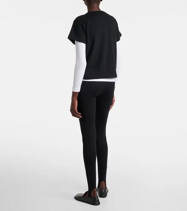 LESET Margo Cotton Jersey Crewneck T-shirt - Black