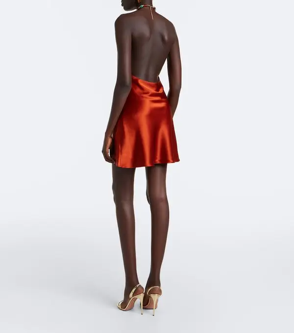 Retrofete Retrof�te Marvel Beaded Satin Minidress