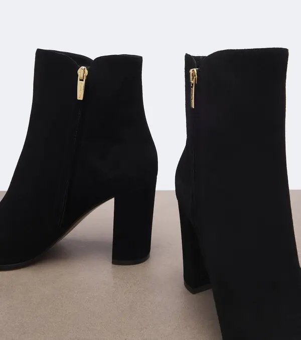 GIANVITO ROSSI Suede Ankle Boots - Black