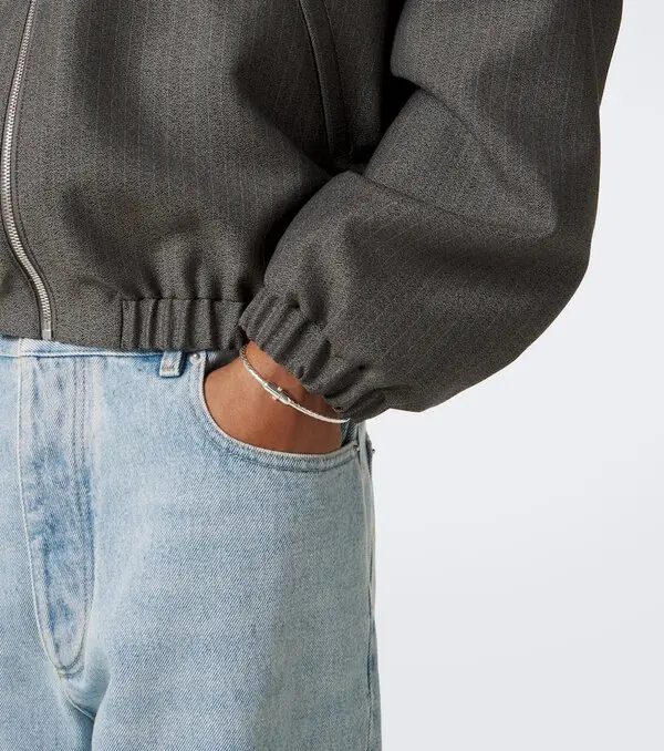 Bottega Veneta Sterling Intrecciato Bracelet
