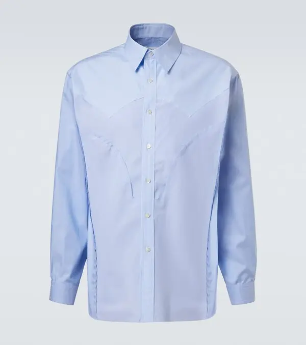 MAISON MARGIELA Cotton Poplin Shirt - Blue