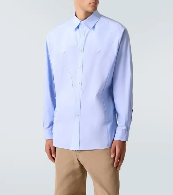 MAISON MARGIELA Cotton Poplin Shirt - Blue