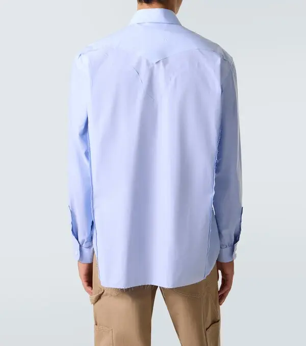 MAISON MARGIELA Cotton Poplin Shirt - Blue