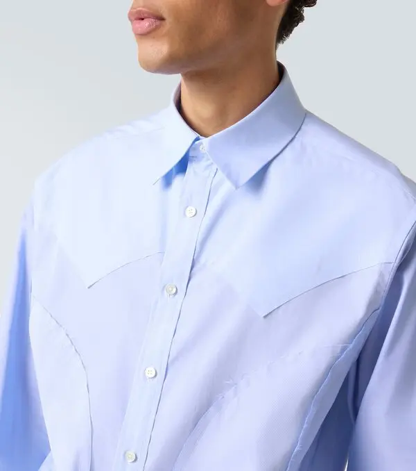 MAISON MARGIELA Cotton Poplin Shirt - Blue