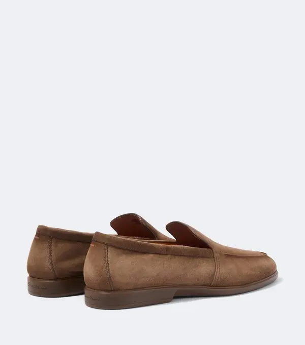 Santoni Suede Loafers - Brown