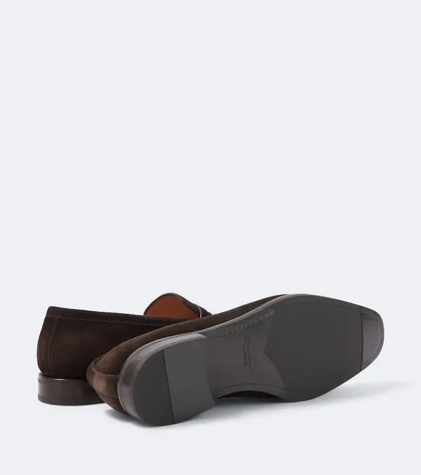 Santoni Gregor Suede Penny Loafers