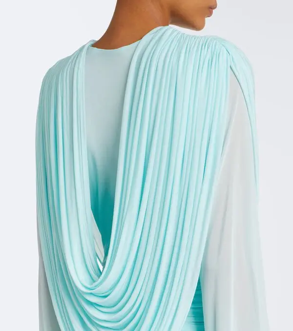 Christopher Esber Ripple Draped Gown - Blue