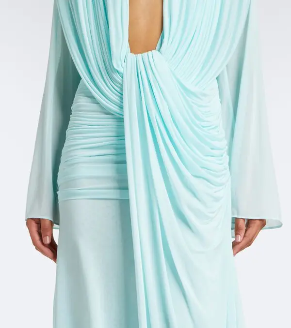 Christopher Esber Ripple Draped Gown - Blue