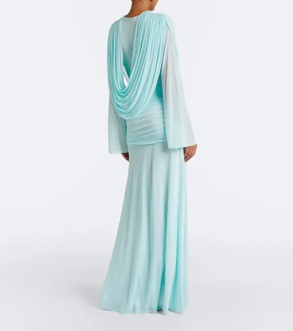 Christopher Esber Ripple Draped Gown - Blue