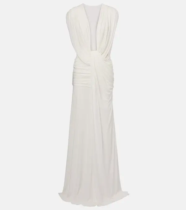 Christopher Esber Ripple Draped Gown - White