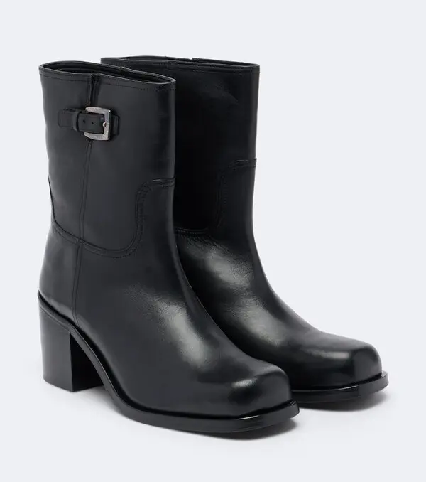 Staud Brooklyn Leather Ankle Boots - Black