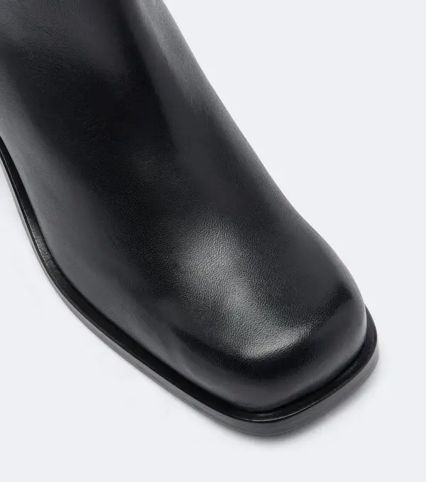Staud Brooklyn Leather Ankle Boots With Buckle Fastening