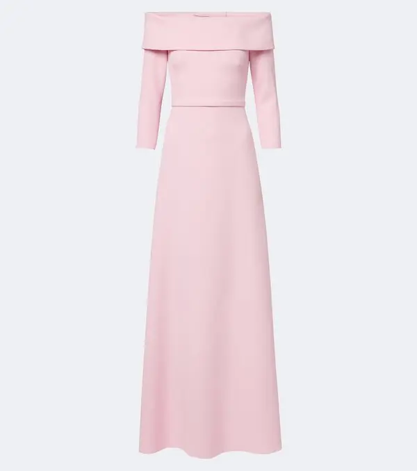 Safiyaa Lunelle Off-shoulder Crêpe Gown - Pink