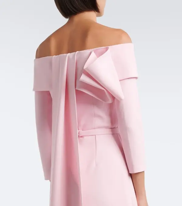 Safiyaa Lunelle Off-shoulder Crêpe Gown